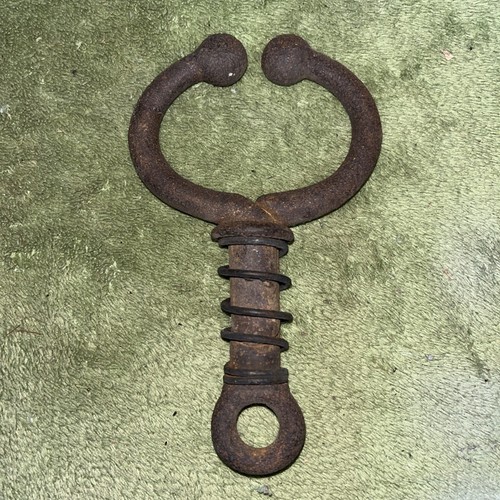 Antique Cow Bull Nose Lead Ring Spring Loaded Primitive Cast Iron | eBay UK