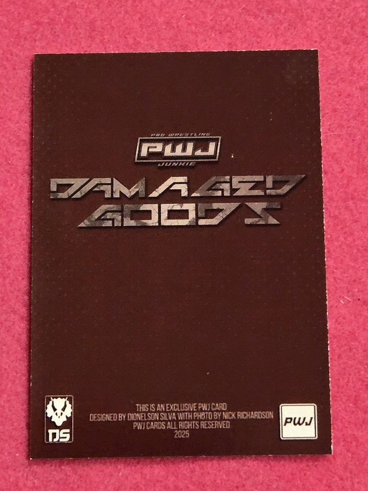 Steve Maclin 2025 RARE Pro Wrestling Junkie Card Damaged Goods WWE ID ...
