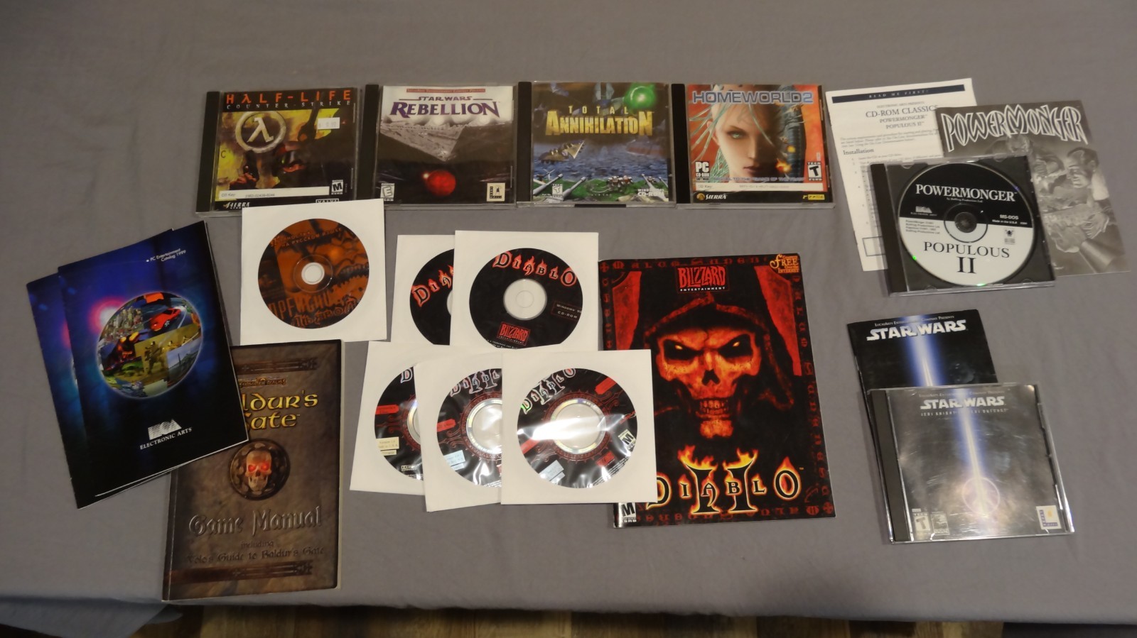 Small Lot Of Vintage PC Game - Loose CDs and Manuals - Catalogue Extras ...