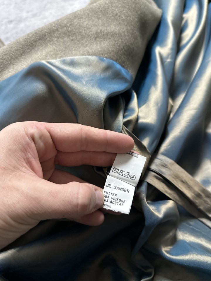 Jil Sander + Wool Blend Coat Women's Brown Size 36 Italy Luxury ...