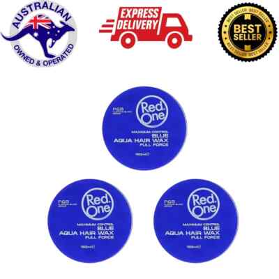 3x RedOne Blue Aqua Hair Stylin Wax Full Force | 150 ml |Red One Wax ...