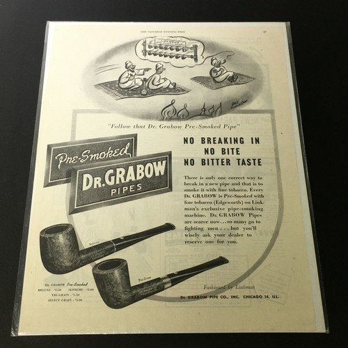 VTG 1969 Linkman by Dr. Gabow Pipe Co. Inc. Tru-Grain Supreme Pipe ...