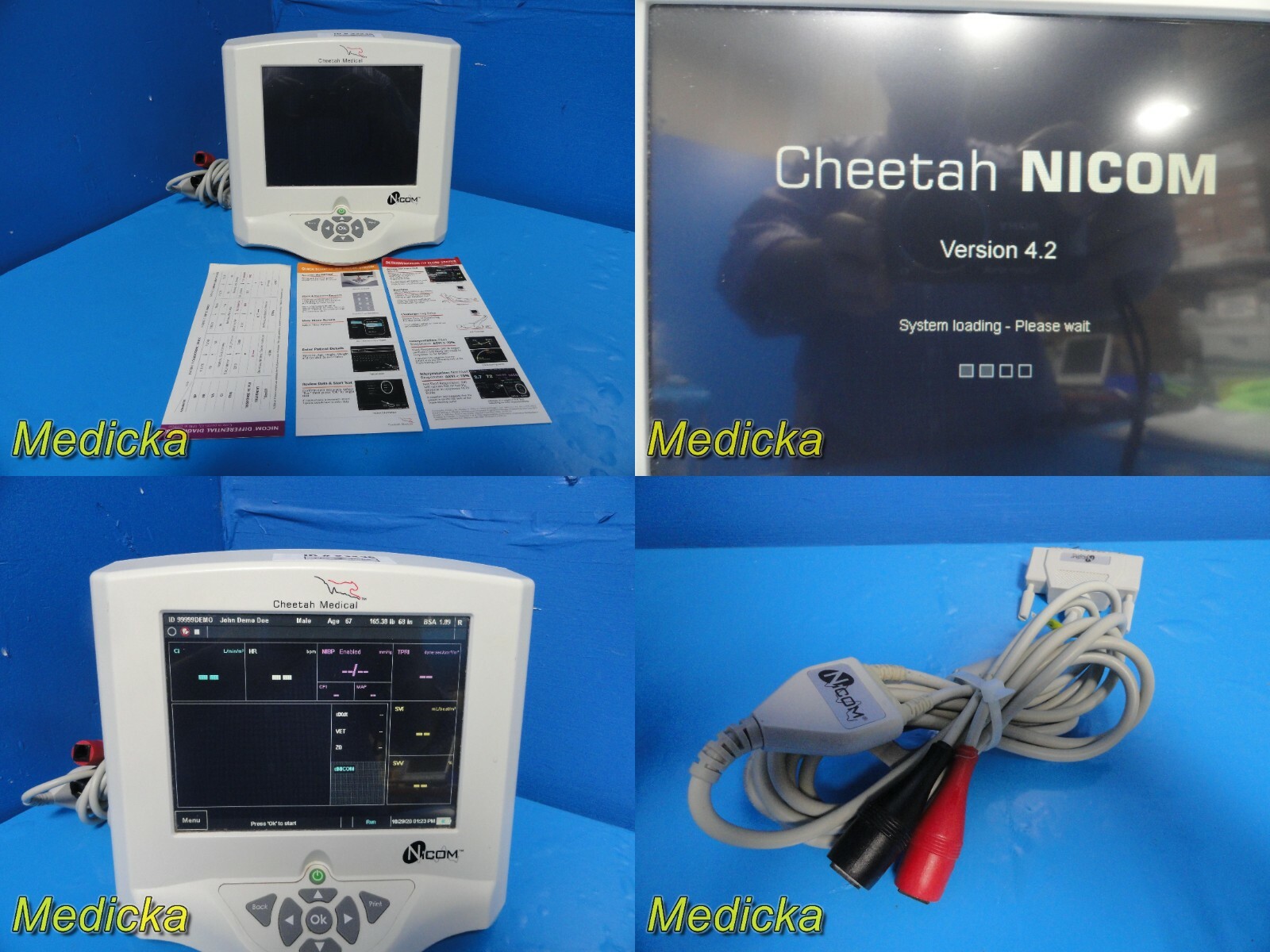Cheetah Med NiCOM (Non-Invasive Cardiac Output Monitor)W/ Transducer ...