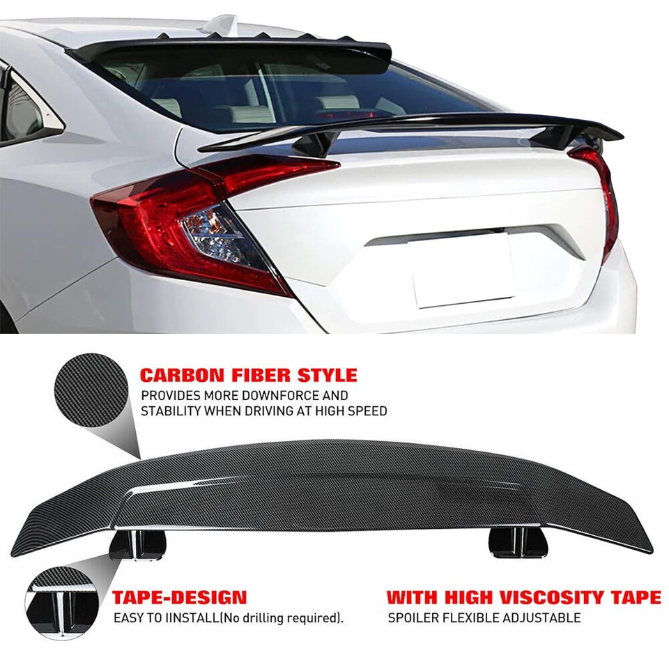 47" For Honda Civic Del Sol 93-97 Carbon Car Rear Trunk Racing GT ...