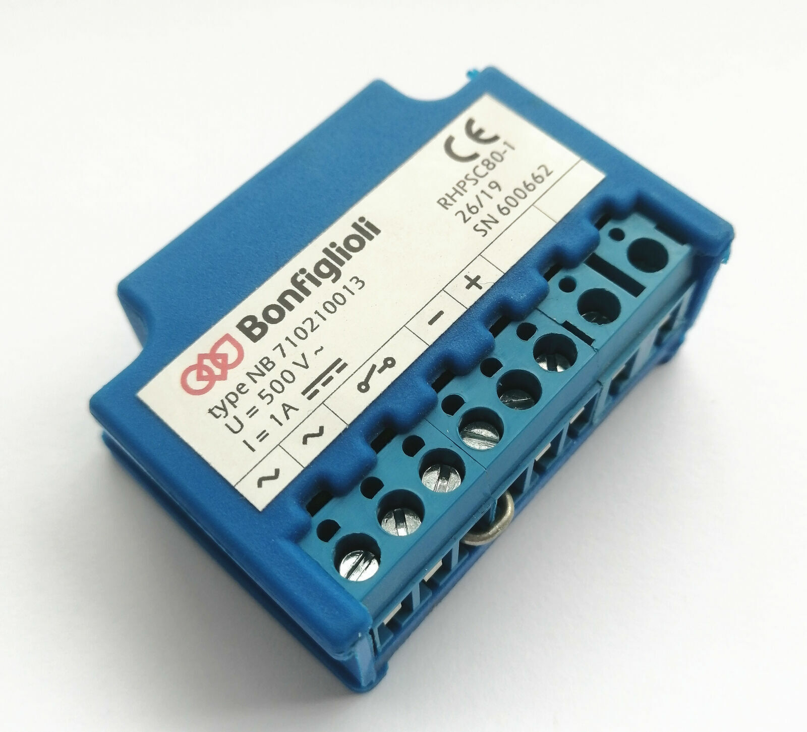 1x Bonfiglioli motor brake rectifier block type NB 710210013 RHPSC80-1 ...