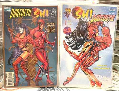 DAREDEVIL/SHI di TUCCI-GUTIERREZ serie 1+2 completa originale USA da ...