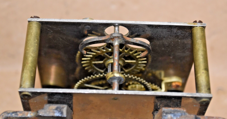 Antique Atkins? Nickel Plated Upside Down? Weight Driven Clock Movement ...