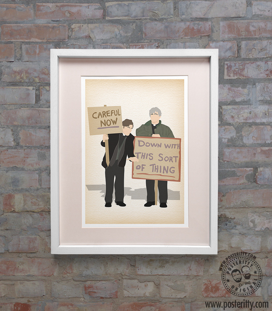 FATHER TED - Careful Now Minimalist Minimal Sitcom Poster Posteritty Fr ...