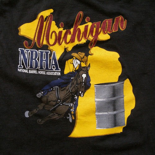 NBHA T-Shirt Vtg 1990s Size L Michigan National Barrel Horse ...