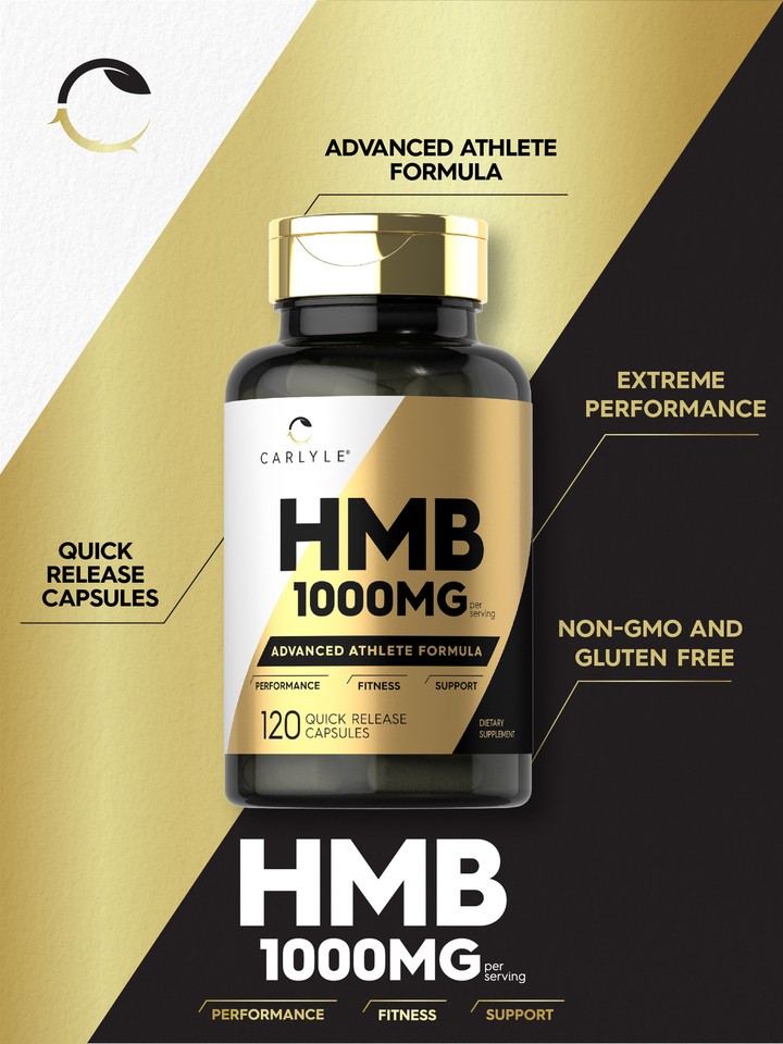 HMB Supplement | 1000mg | 120 Capsules | Non-GMO, Athlete Formula | by ...