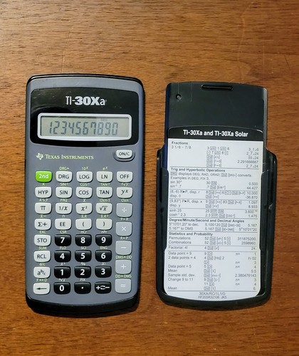 Texas Instruments TI-30Xa Scientific Calculator With Cover + Batteries ...