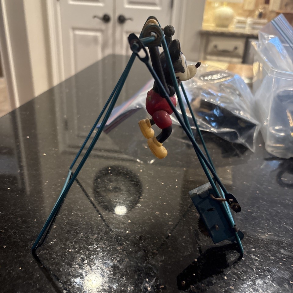 Rare Vintage Mickey Mouse Acrobat Wind Up Spring Operated Toy. Needs ...