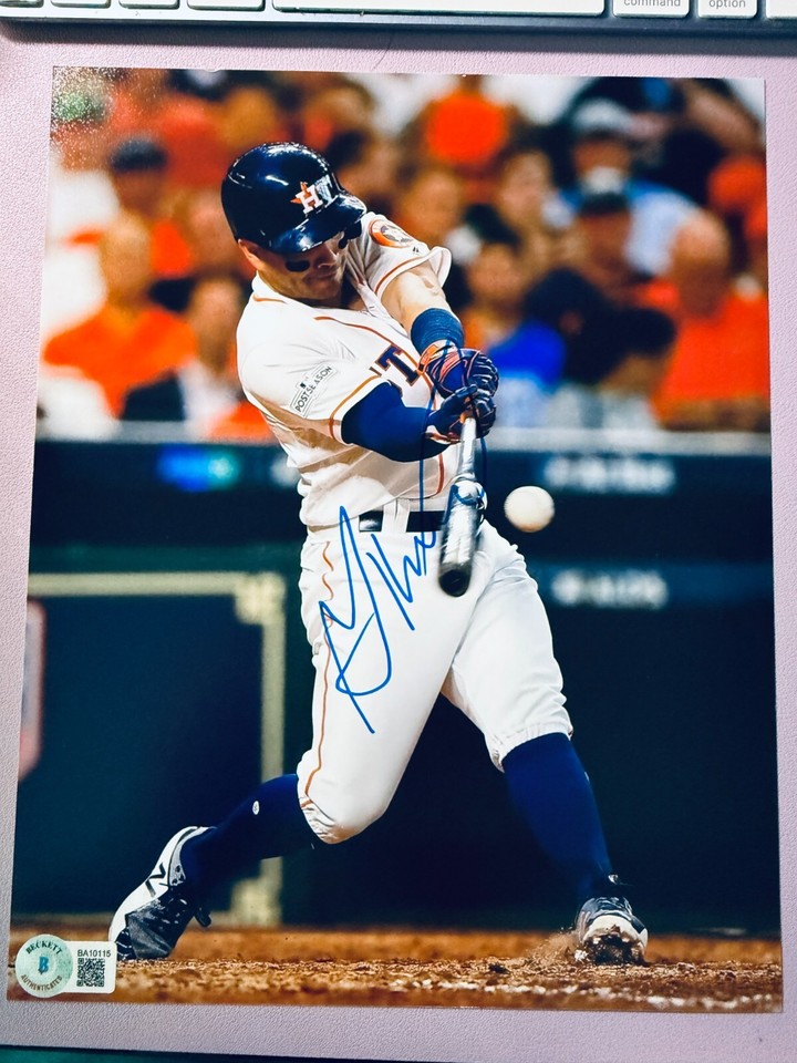Jose Altuve Signed (BAS) 8x10 Houston Astros WS Champs Autograph ...