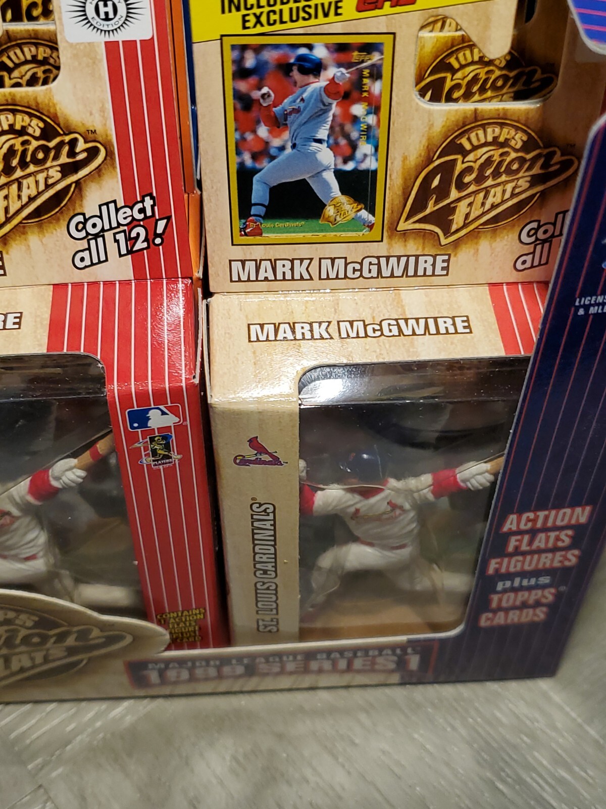 NEW TOPPS Action Flats Figures Cards 16 Packs 1999 Series 1 w/Display ...