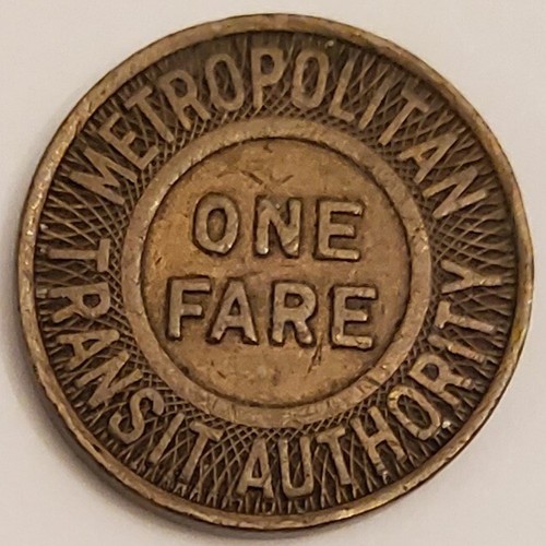 Vintage Boston MTA Token; Metropolitan Transit Authority Token; One ...