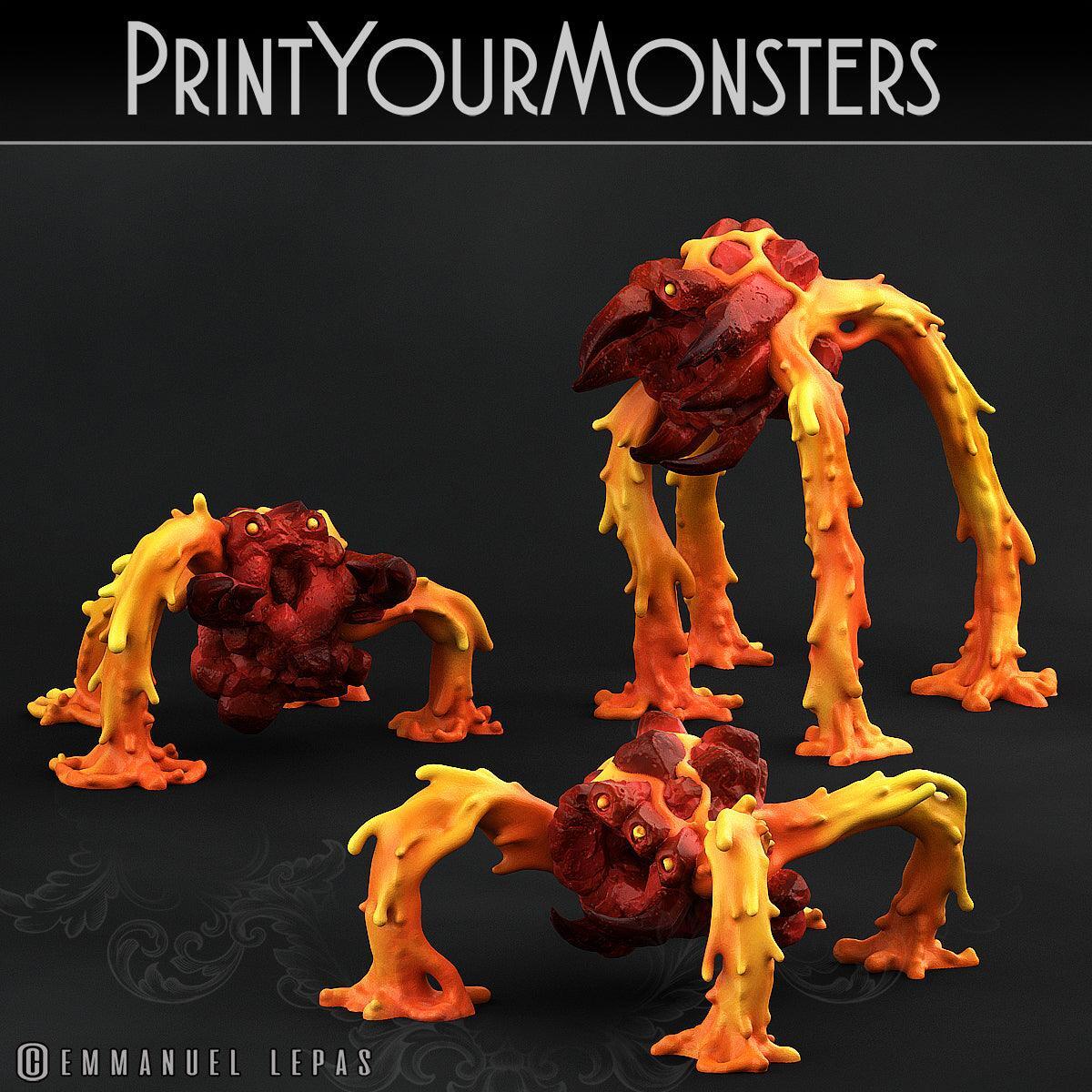 3D Printed Print Your Monsters Infernal Magma Set 28mm - 32mm D&D ...