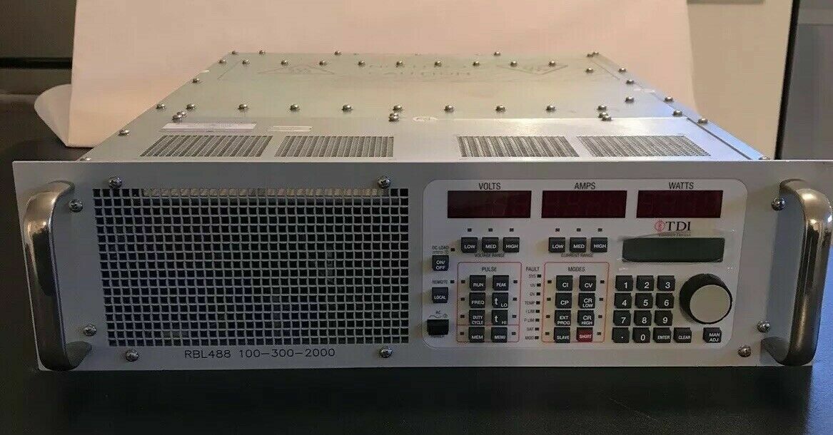 TDI Dynaload RBL488 100-300-2000 DC Electronic Load w/GPIB 100% ...