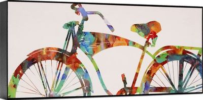 Cruser I Abstract Cycling Bicycle Riding Bike Biking Art Deco Canvas ...