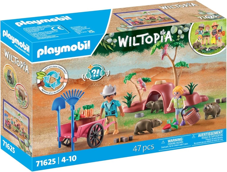 PLAYMOBIL Wiltopia Wombat Unterschlupf nachhaltiges Spielzeug für ...