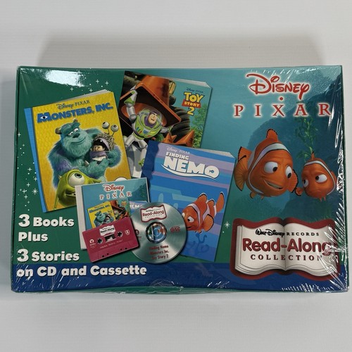 Disney Pixar Read Along Collection 3 Books 3 Stories CD Cassette ...