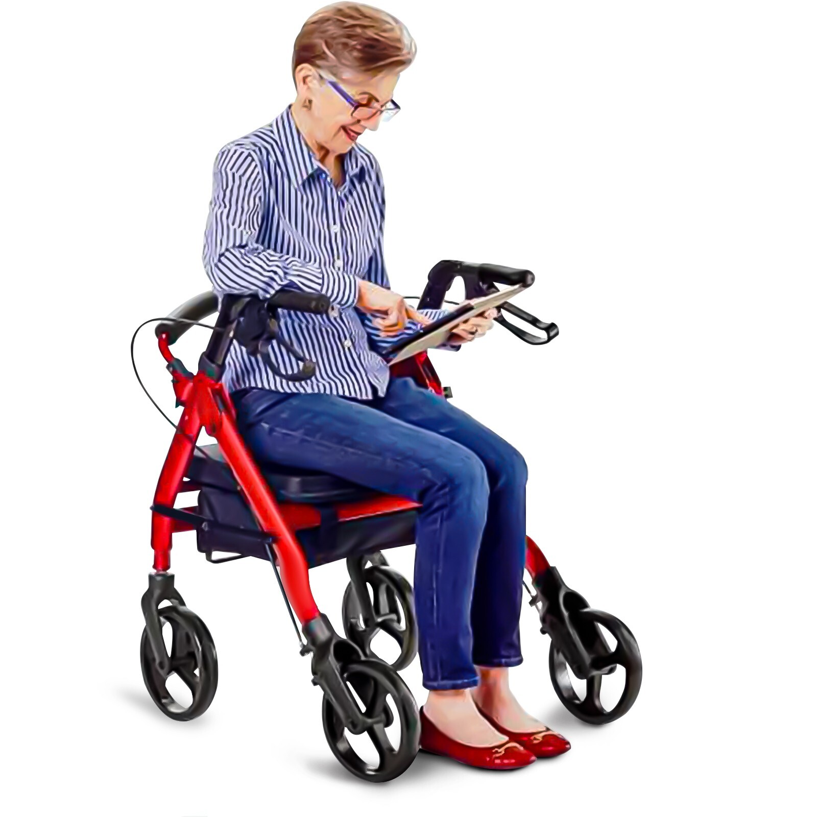 Altus Premium Heavy duty Rolling Walker Mobility Aid Rollator Portable ...