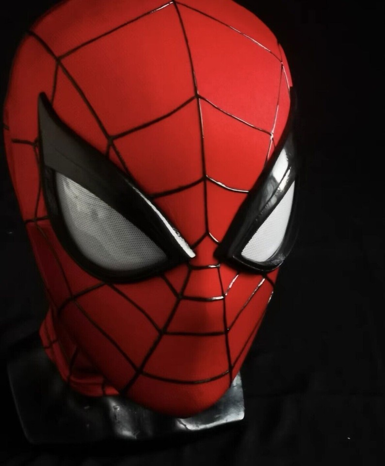 PS4 Spiderman Helmet Reflective Spider-man Mask Cosplay Costume Props ...