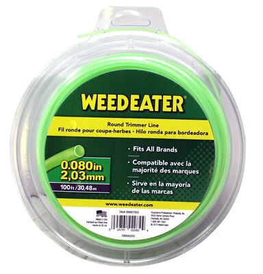 Weedeater 0.080" Round Trimmer Line: 588937905 - 100' Roll - Part ...