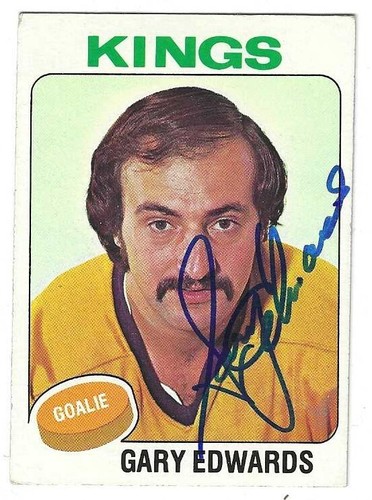 Signed Autographed GARY EDWARDS Los Angeles Kings 1975-76 Topps Card #105 COA | eBay