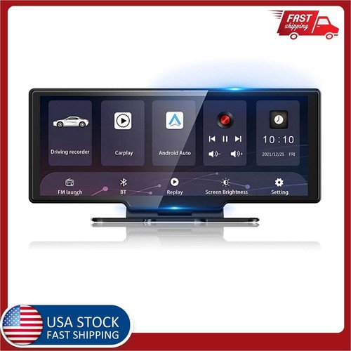 10.26inch Mirror Touch Screen Dash Cam Front Rear Wireless CarPlay ...