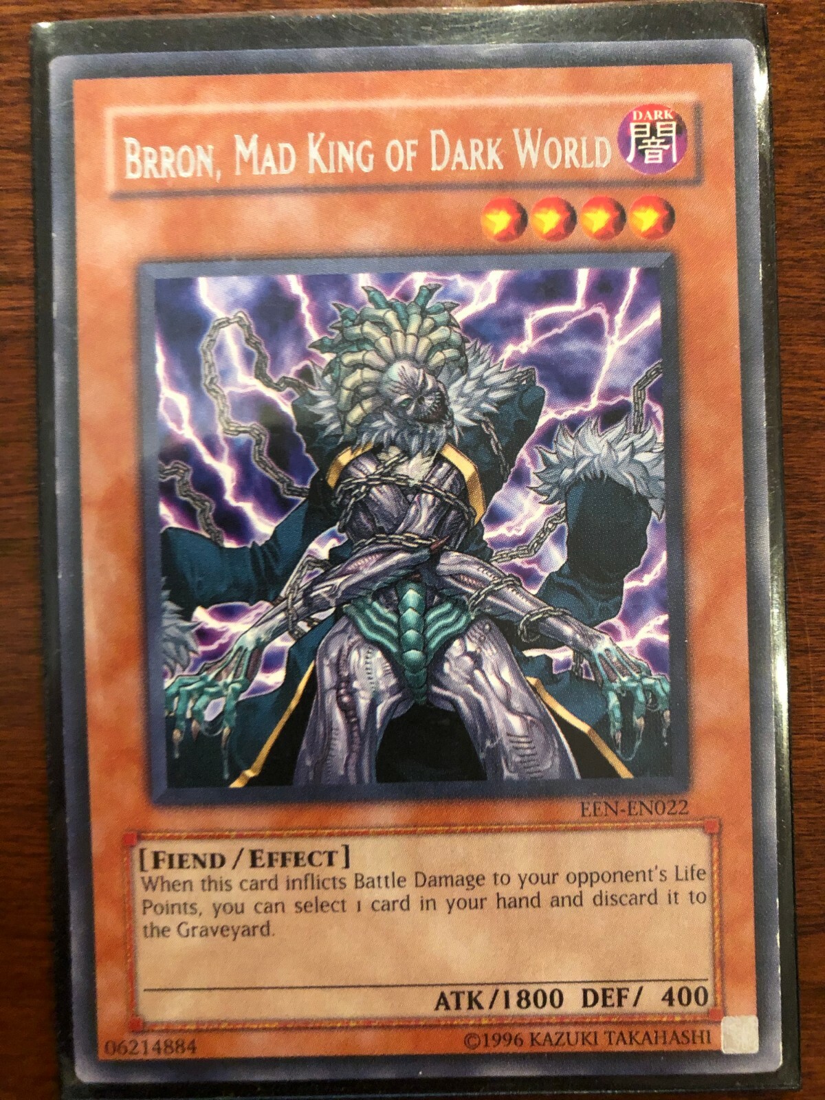 Brron, Mad King of Dark World - EEN-EN022 - RARE - Used - YUGIOH | eBay