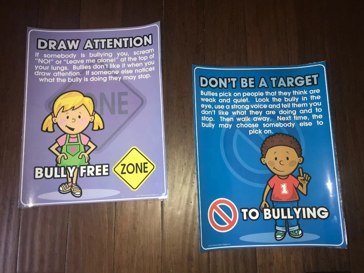 Stop Bullying Posters For Kids