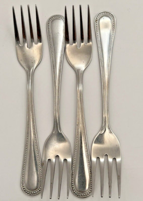 Vintage Adcraft Plaza Stainless Dessert Forks Lot of 4 Flatware Small ...