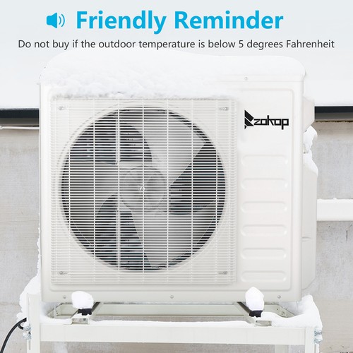 ZOKOP 27000 BTU 20 SEER Tri 3 Zone Wifi Mini Split Heat Pump AC Air ...