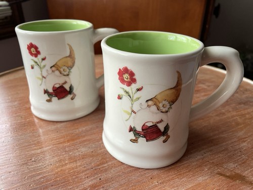 Ganz Summer Gnome Mugs Red Poppies 10 Oz, Set Of 2 NWOT | eBay