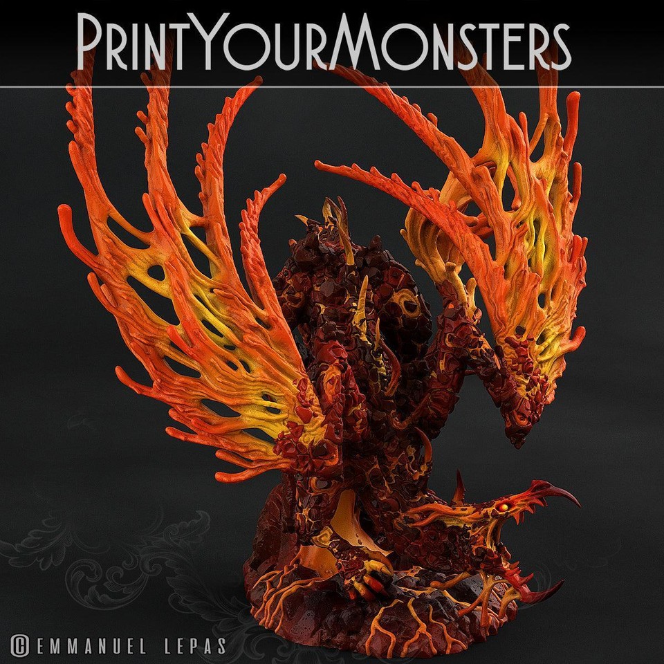 3D Printed Print Your Monsters Infernal Magma Set 28mm - 32mm D&D ...