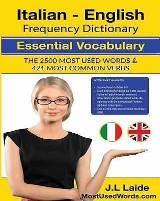 Italian English Frequency Dictionary - Essential Vocabulary : 2500 Most ...