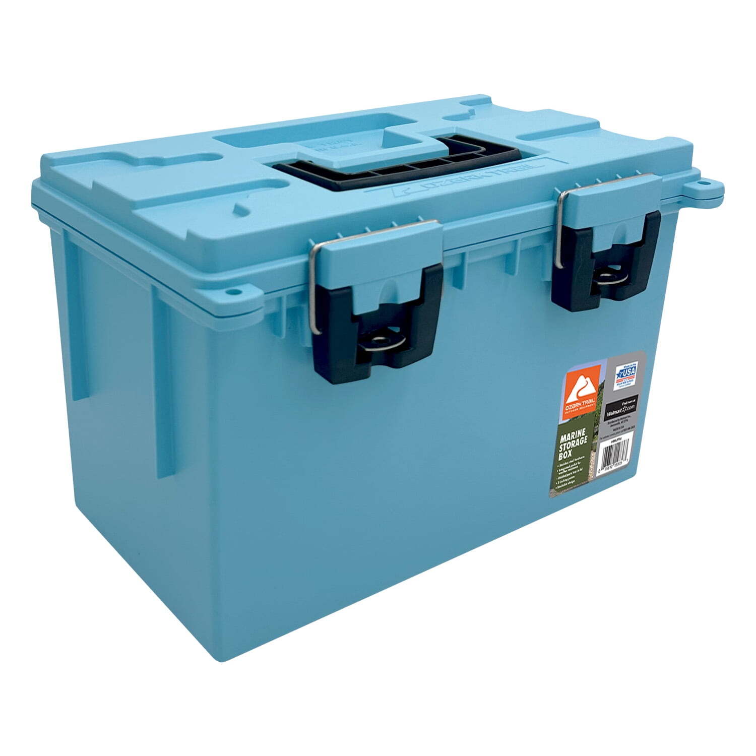 NEW Large Ozark Trail Marine Dry Plastic Storage Box Blue | eBay