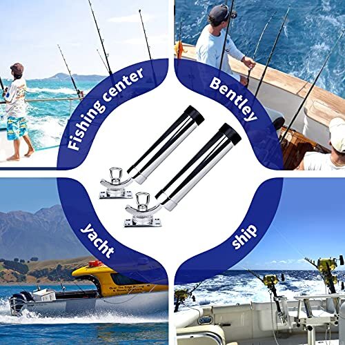smartmarine 316 Stainless Steel Boat Fishing Rod Holder 360 Degree ...