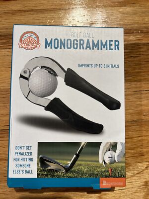 Carnival Shop Golf Ball Monogrammer Imprints Up To 3 Initials Brand New ...