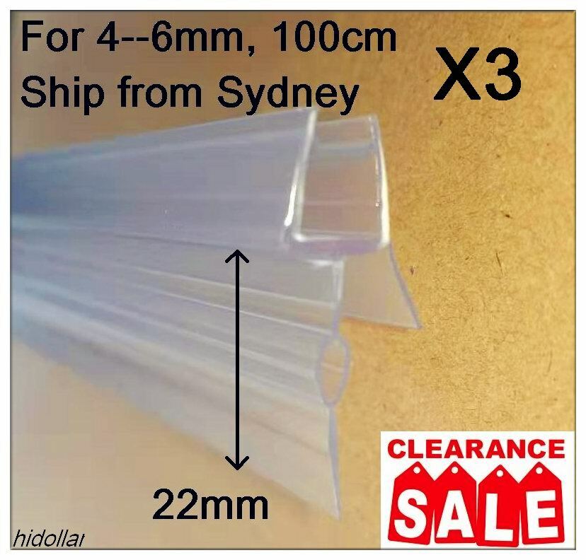 DUAL FIN PVC SHOWERSCREEN SHOWER SCREEN DOOR WATER SEAL STRIP LINING ...