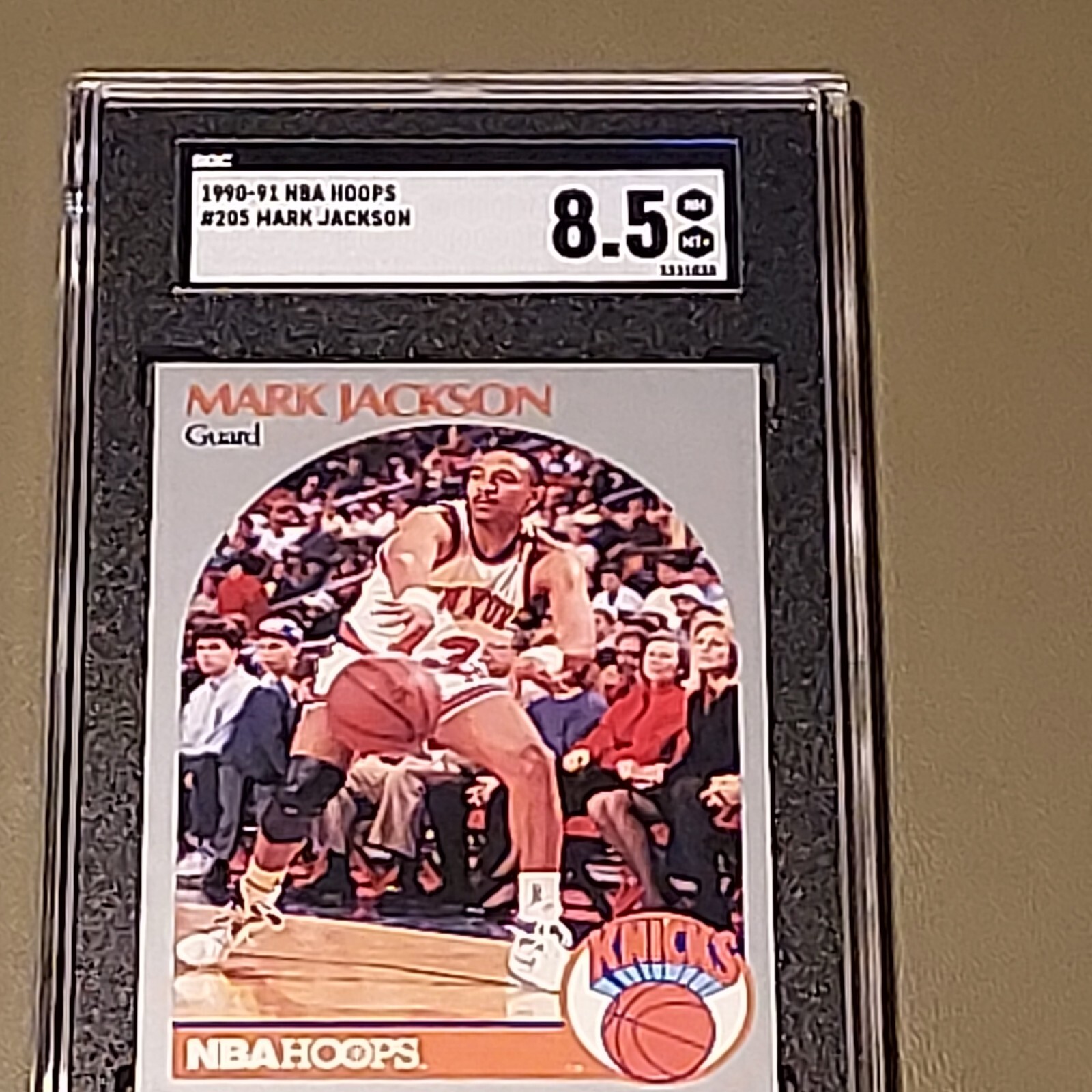 🔥1990-91 NBA HOOPS⚡️MARK JACKSON⚡️SGC 8. 5 ICONIC CARD🔥MENENDEZ ...