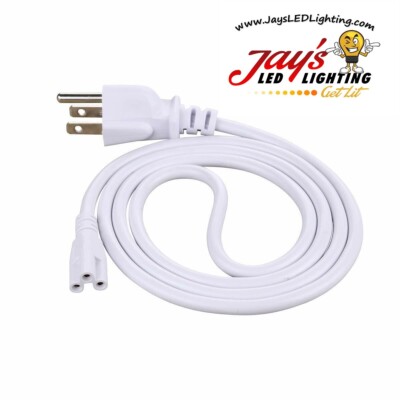 1.5FT, 3FT, 6FT 3 Prong Power Cords for use with T5/T8 LED Integrated ...