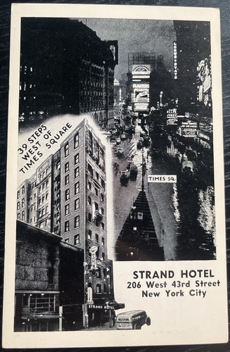Strand Hotel Times Square New York City 1930s Postcard | eBay