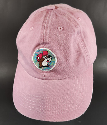 Buc-ees Pink Baseball Cap With Adjustable Strap & Embroidered Beaver ...