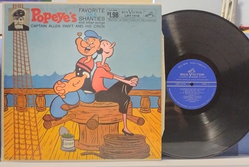POPEYE'S FAVORITE SEA SHANTIES Capt. Allen Swift RARE 1959 RCA/VICTOR ...