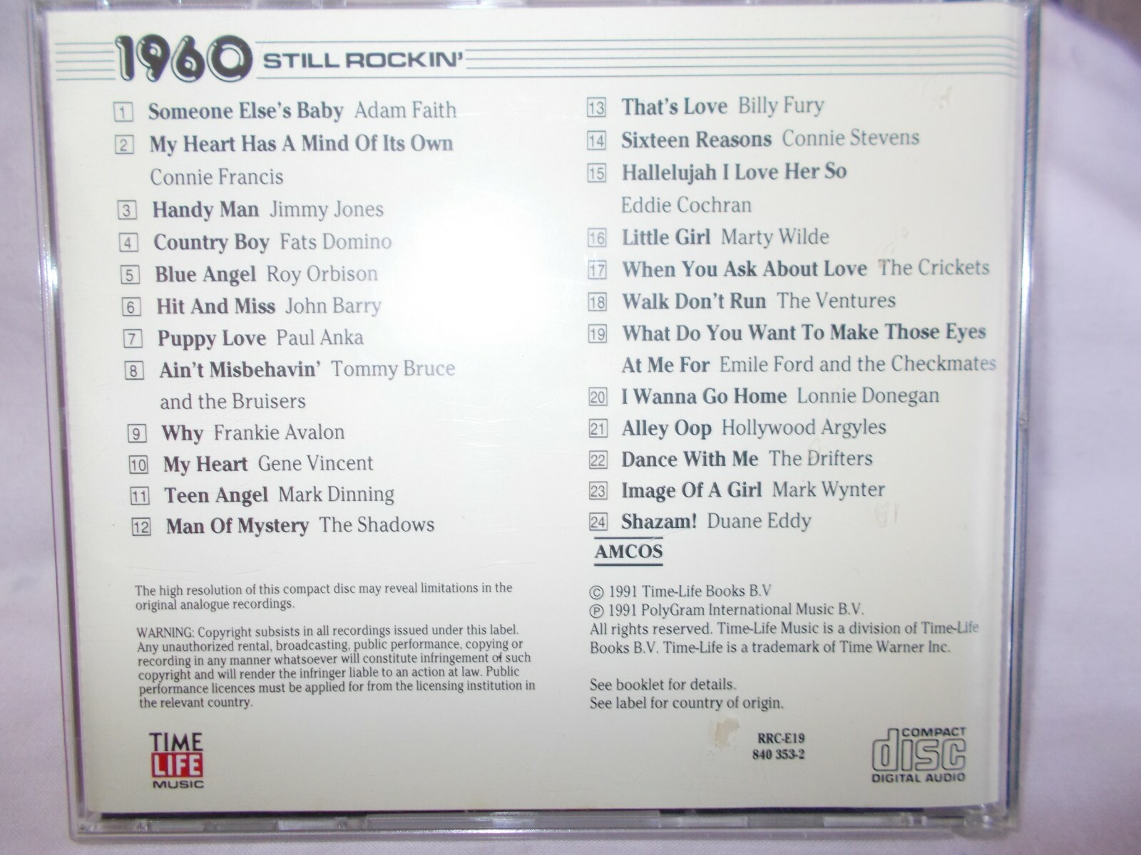 THE ROCK N ROLL ERA - 1960 STILL ROCKIN - OZ 24 TRK V/A CD - TIME LIFE ...