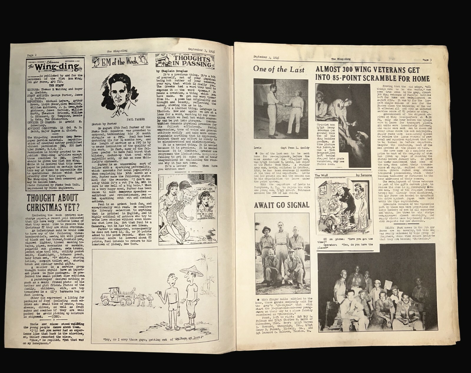 WW2 Wingding 91st Recon Wing Newsletter Sept 3 1945 USAAF 5th AF12pg ...