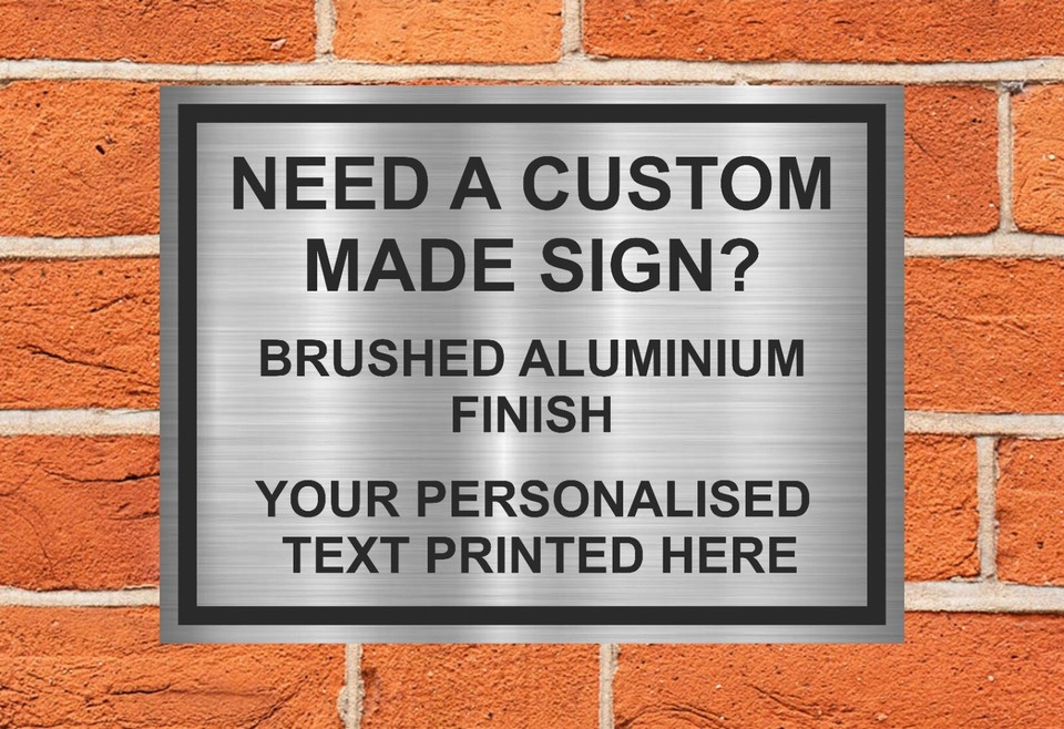 Custom Made Personalised Sign Plaque - Any size / colours / text / logo ...