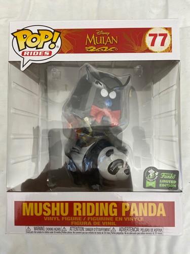 FUNKO POP RIDES DISNEY 77 MULAN MUSHU RIDING PANDA FIGURE ECCC ...