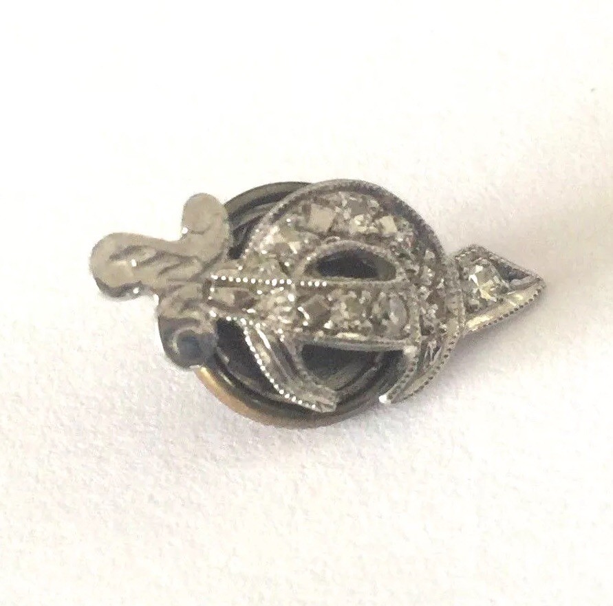 Antique Masonic Palladium Scimitar Sword & Crescent Moon Diamond Lapel ...